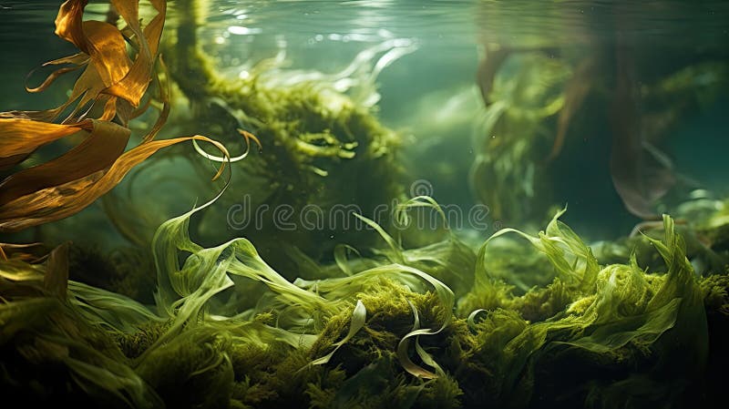 Brown seaweed background stock illustration. Illustration of ocean ...