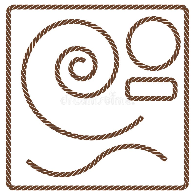 Brown-Seil-Set vektor abbildung. Illustration von rund - 15369569
