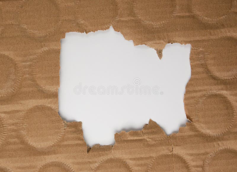 Brown Sheet of Paper with a Hole, Full Frame Stock Photo - Image of ...