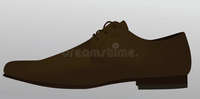 Brown shoe. side view stock vector. Illustration of leather - 117588439