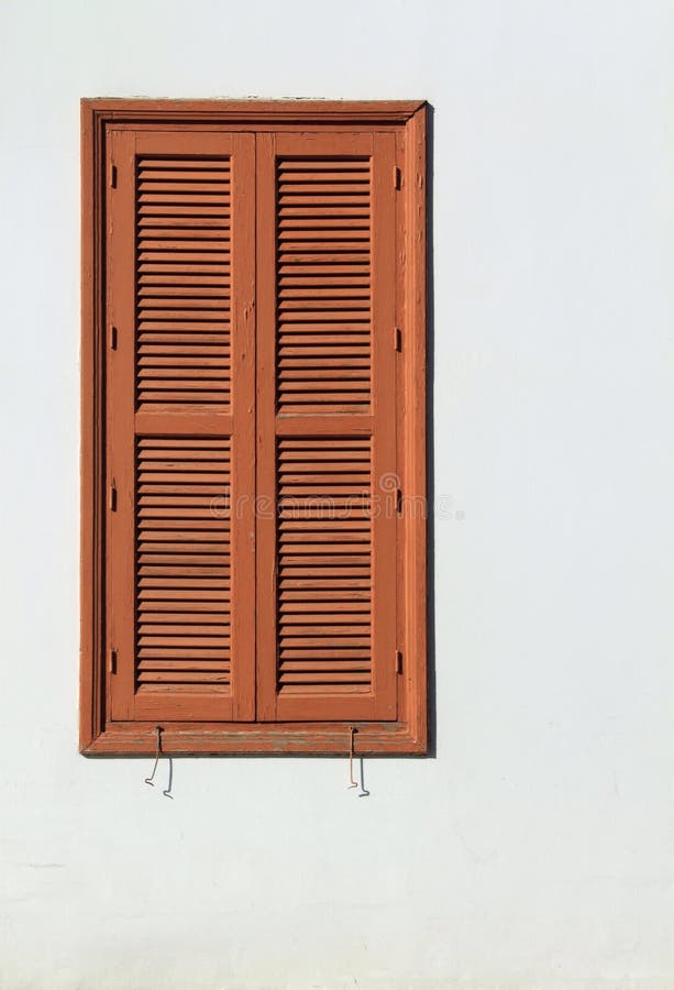 Brown shutter stock image. Image of wall, house, decoration - 26156525