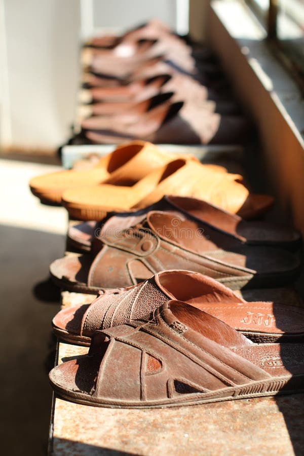 Brown slippers stock photo. Image of turkey, muslim - 140667968