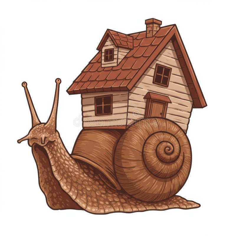Brown Snail Carrying Small House Pixel Art Illustration Stock Illustration - Illustration of ...