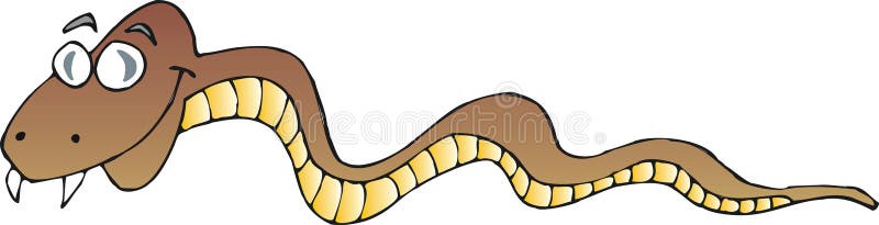 Brown snake stock vector. Illustration of venom, serpent - 2323173