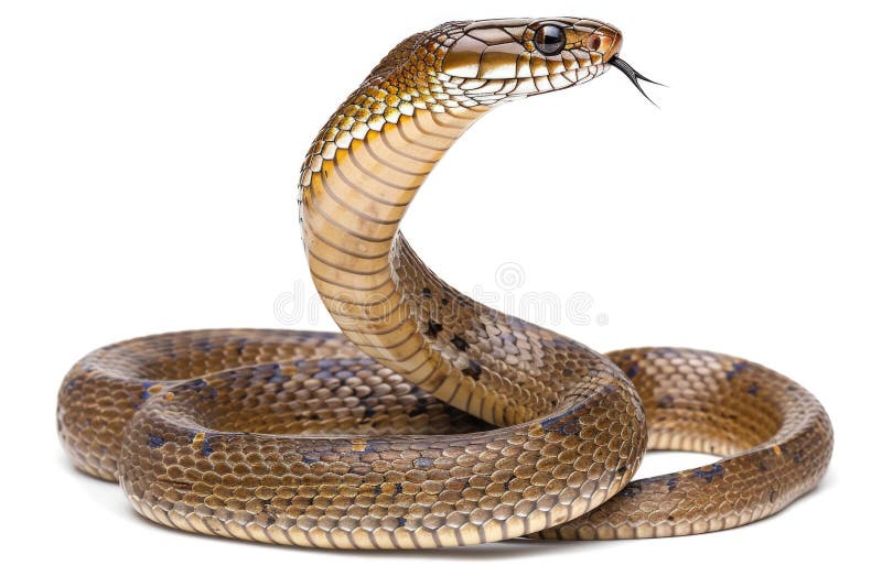 A Brown Snake with Its Mouth Open. Suitable for Educational Materials ...