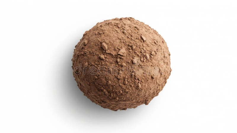 Brown Soil Sphere on White Background Stock Illustration - Illustration ...