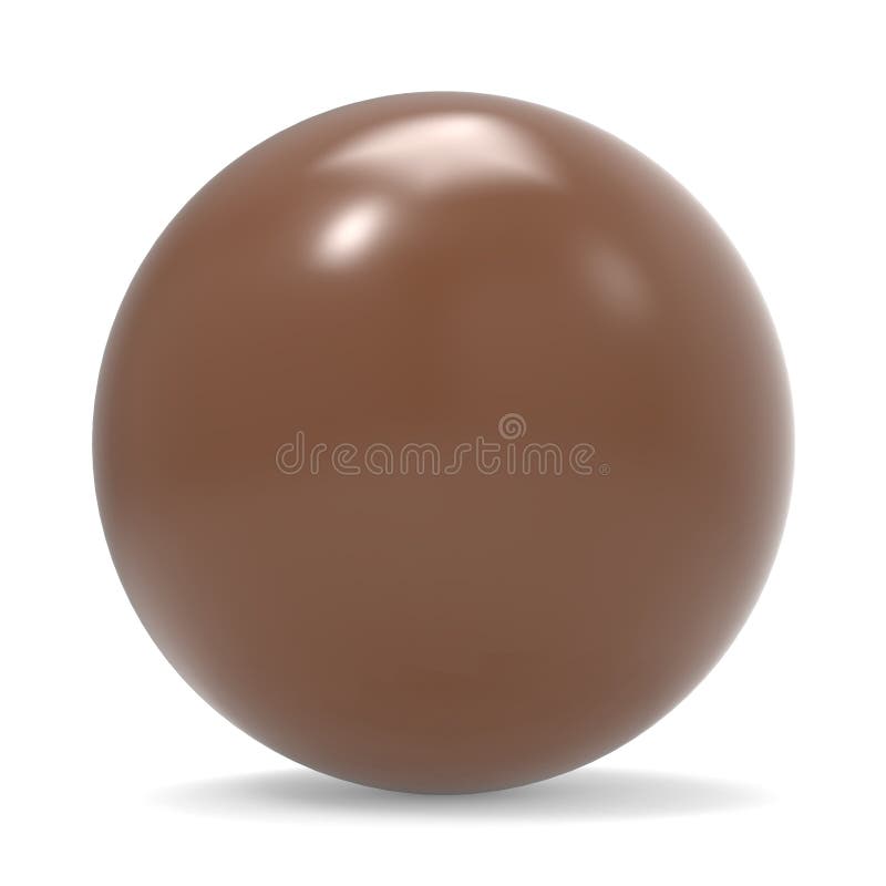 Brown Sphere Isolated on White Background Stock Illustration ...