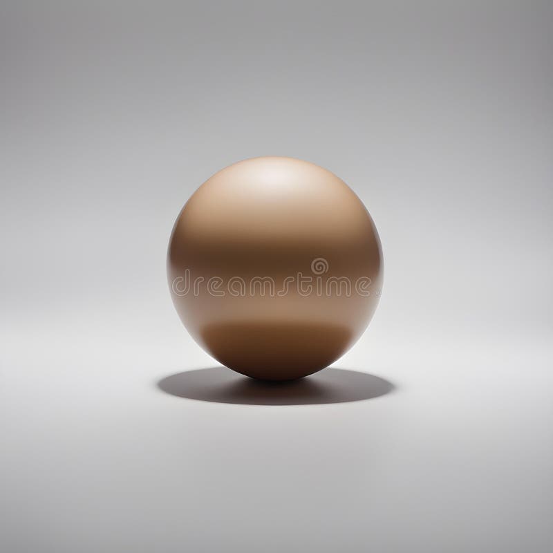 Brown sphere on a table stock illustration. Illustration of setup ...