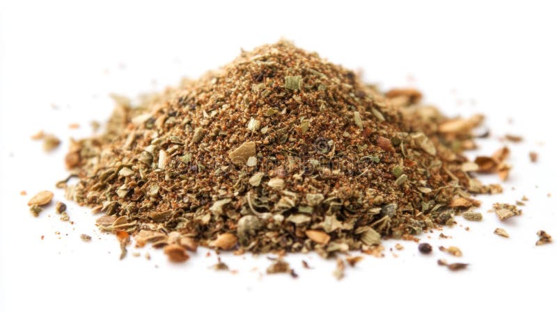 Brown Spice and Herb Blend on White Background Stock Illustration ...
