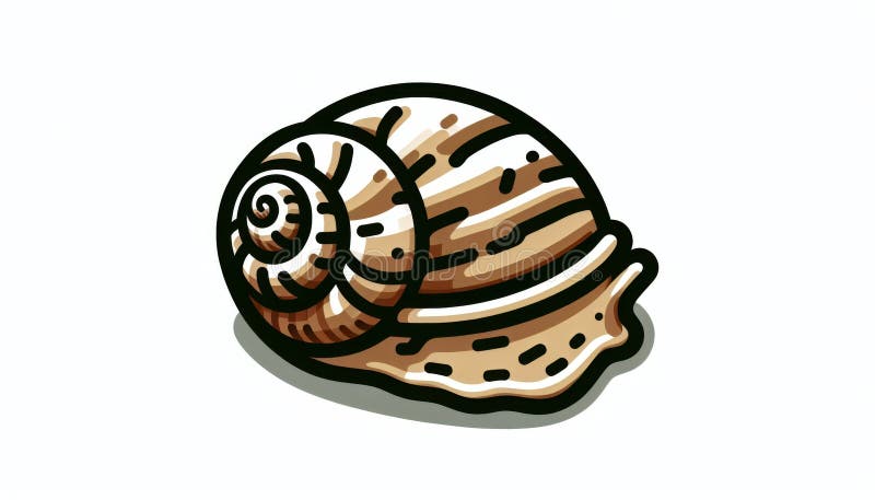Brown Spiral Snail Shell Pixel Art Illustration Stock Illustration ...
