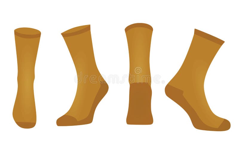 Socks front and back view stock vector. Illustration of elastic - 97496213