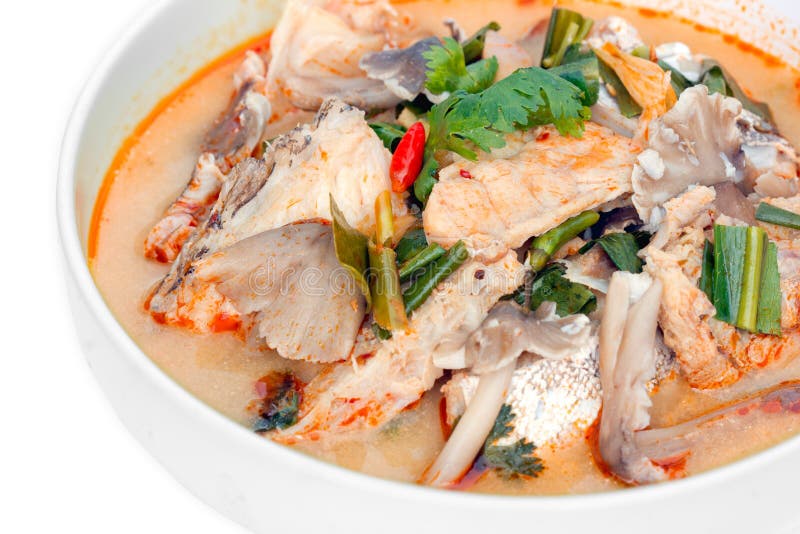 Brown Spotted Groupe Tom Yam (Thai Cuisine), Fish Stock Image - Image ...