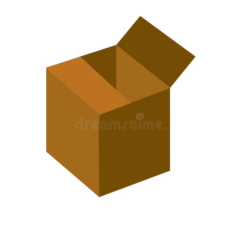 Brown Square Package Box Logo Design Vector Illustration Stock Vector ...