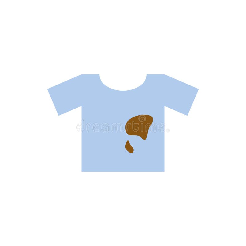 Brown Stained T-shirt Icon. Vector Stock Illustration - Illustration of ...