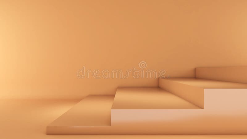 Brown Stand on a Brown Background,mock Up Podium for Product ...