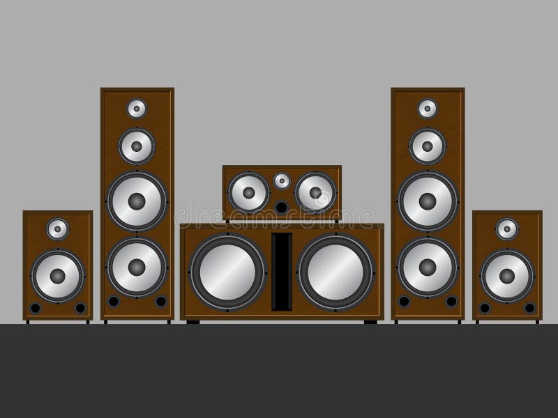 Brown stereo system stock illustration. Illustration of design - 11997143