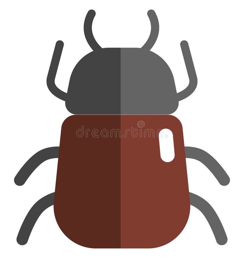 Brown stink bug, icon icon stock vector. Illustration of black - 259788825