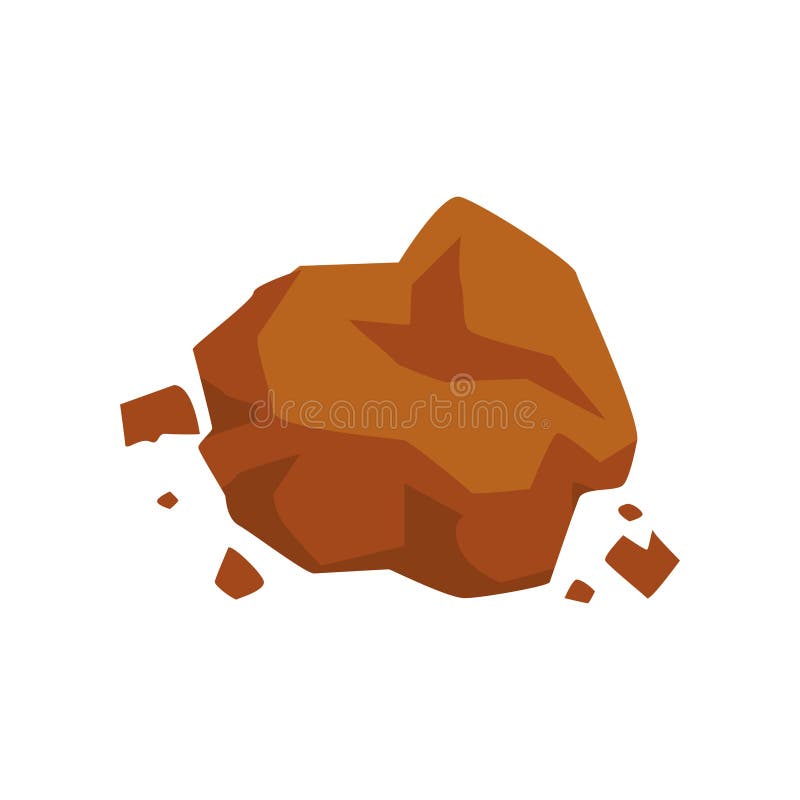 Brown Rock Elements Set stock vector. Illustration of flat - 69852186