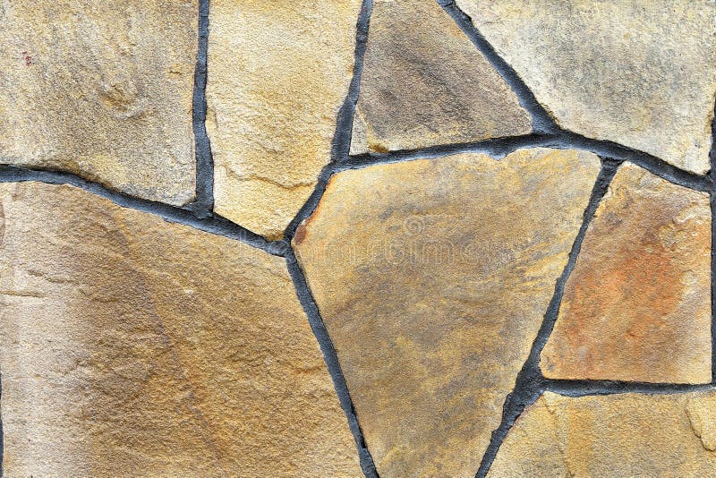 Brown Stone Wall, Background, Texture, Rectangular Natural Stone Stock ...