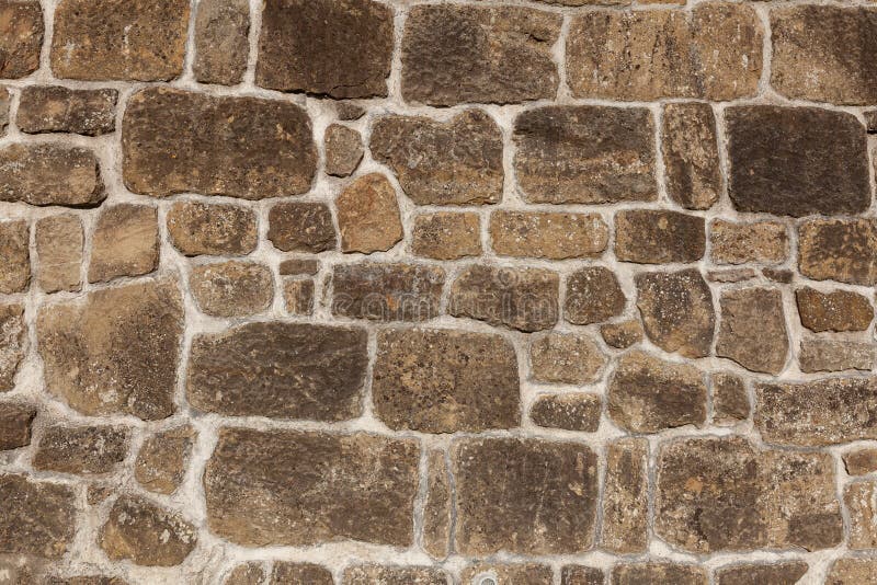 Brown Stone Wall, Rough and Textured Stock Photo - Image of textured ...
