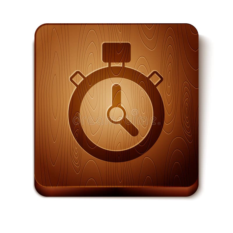 Brown Stopwatch Icon Isolated on White Background. Time Timer Sign ...