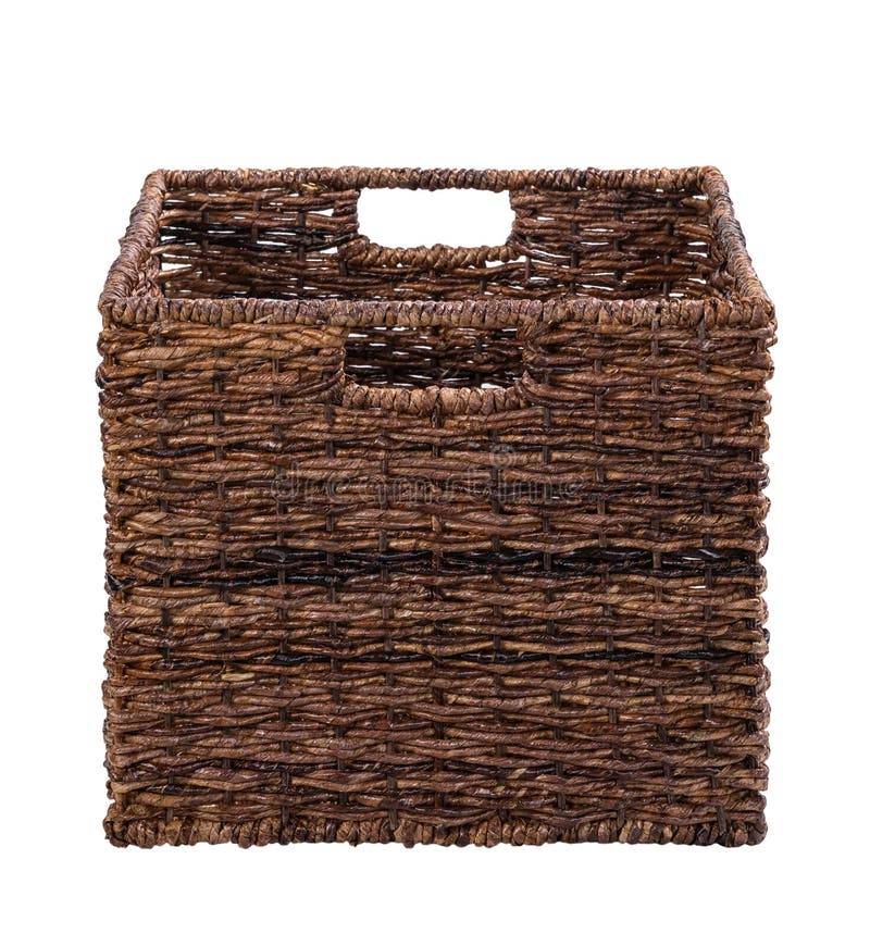 Brown storage basket stock image. Image of crate, cube - 44782127