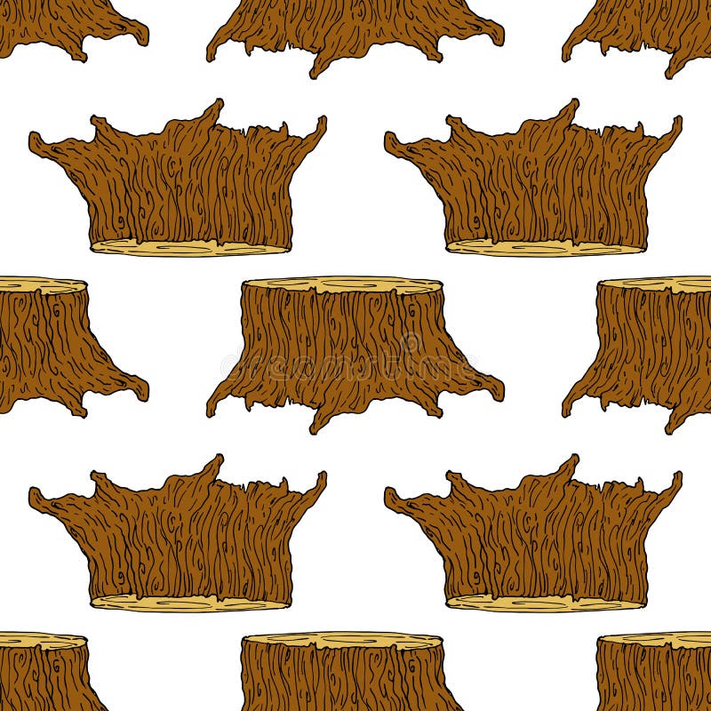 Brown Stump Pattern. Seamless Pattern of Stump Texture in Brown Colors ...