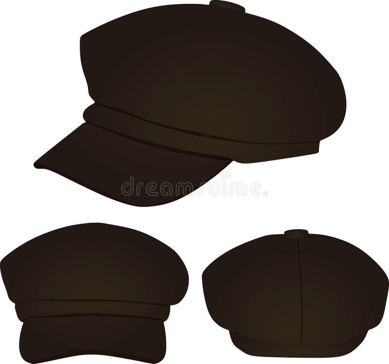 Brown Stylish Cap. Vector Illustration Stock Vector - Illustration of ...