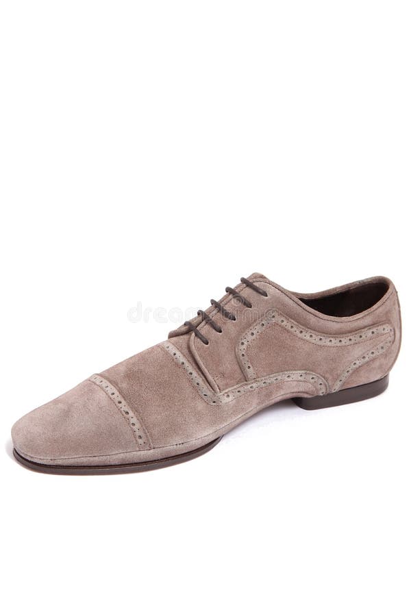 Brown suede men shoe stock photo. Image of footwear, basic - 13474958