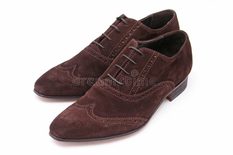 Brown suede men shoes stock image. Image of elegant, boot - 9742555