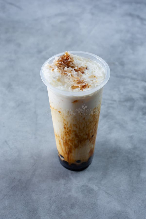 Brown sugar boba beverage stock image. Image of jelly - 281903309