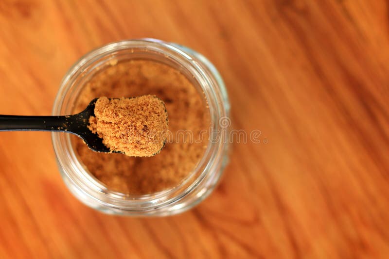 Brown sugar stock image. Image of spoon, coffee, food - 54374747
