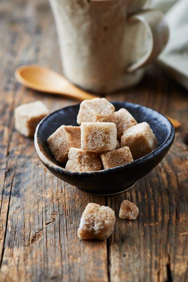 Brown Sugar Cubes in a Ceramic Dish Stock Photo - Image of life ...