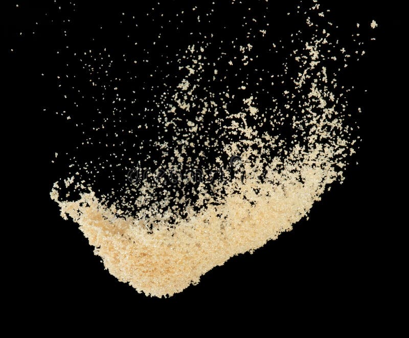 Brown Sugar Flying Explosion, Brown Grain Sugar Explode Abstract Cloud ...