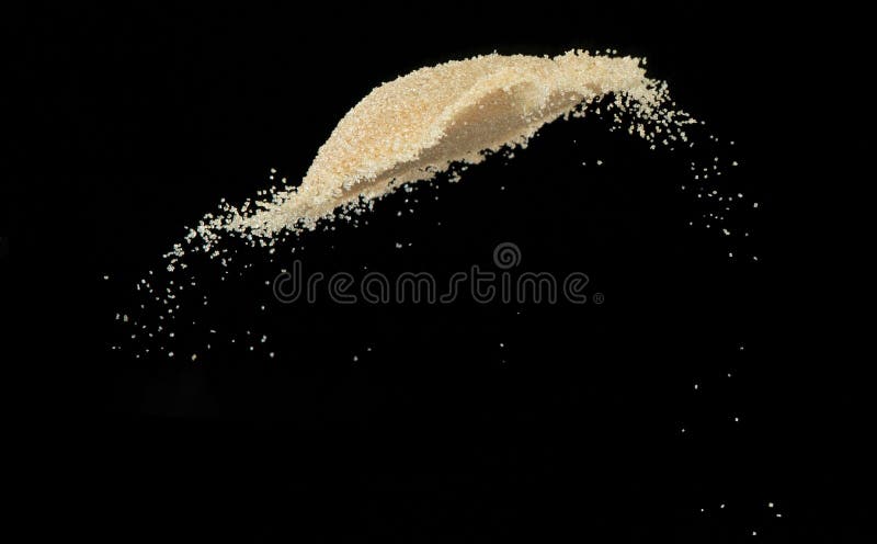 Brown Sugar Flying Explosion, Brown Grain Sugar Explode Abstract Cloud ...
