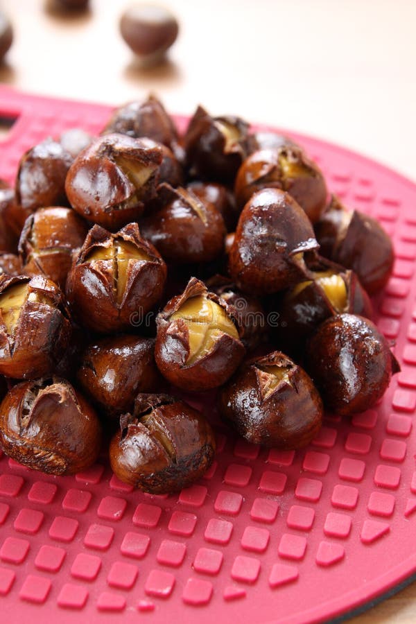 Brown Sugar Roasted Chestnuts Stock Image - Image of dish, recipe ...