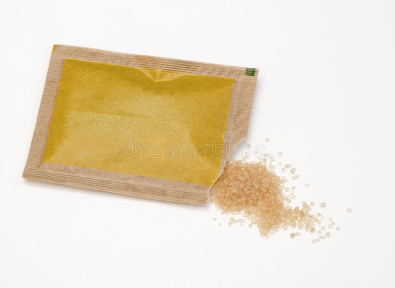 Brown sugar sachet stock image. Image of paper, closeup - 56610391