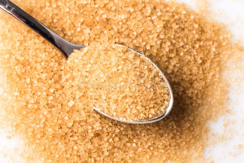 Brown sugar in a spoon stock image. Image of caramel - 270772057