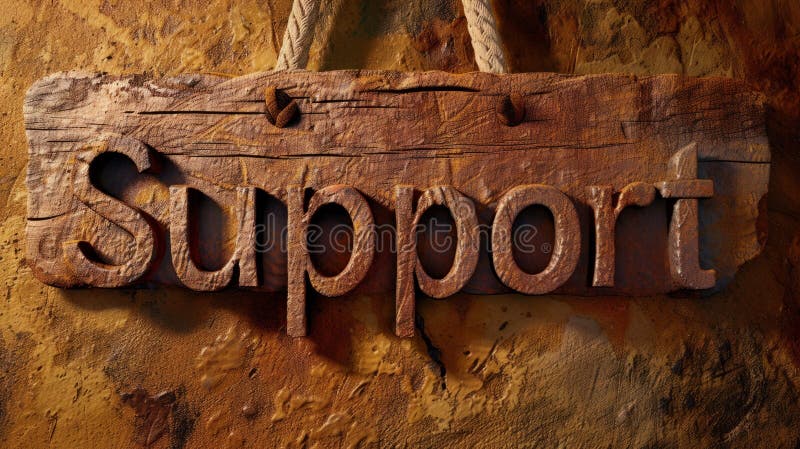 Brown Support Concept Creative Horizontal Art Poster. Stock ...