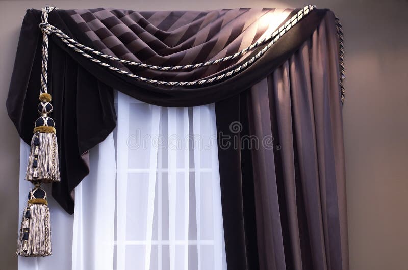 Swag Curtains stock image. Image of draped, hang, cloth - 1078863