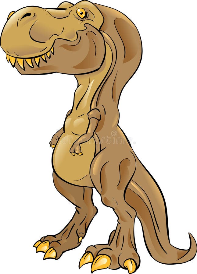 Brown T-Rex stock illustration. Illustration of snarling - 34856010