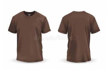 Brown T-shirt Template Showing the Front and Back Views. Generative AI ...