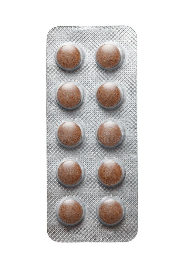 Pack of Pills Isolated Over White Stock Photo - Image of healthcare ...
