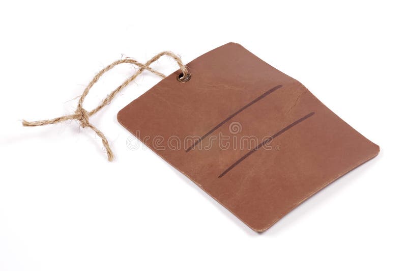 Brown Tag stock image. Image of brown, paper, fasten, retail - 330447
