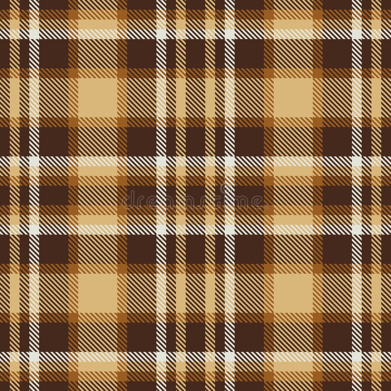 Brown Tartan Seamless Vector Pattern. Checkered Plaid Texture ...