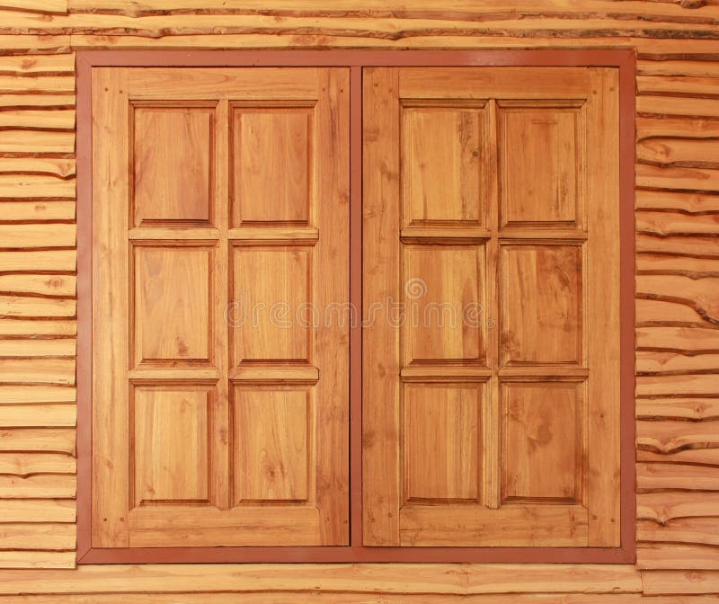 Teak wood window frame stock photo. Image of exterior - 117483190