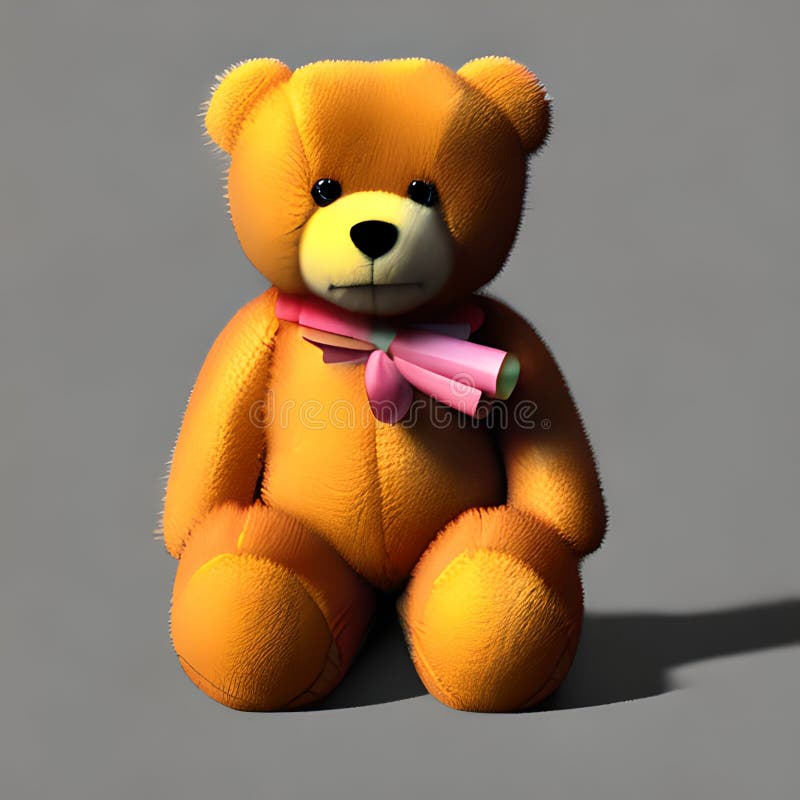 Brown Teddy Bear, Cute Plush Toy, Mascot Ai Generated, Generative AI ...
