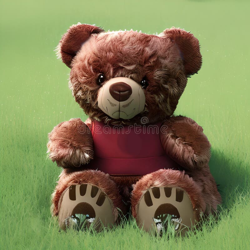 Brown Teddy Bear, Cute Plush Toy, Mascot Ai Generated, Generative AI ...
