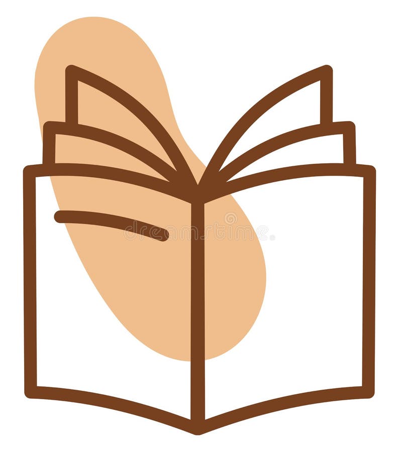 Brown textbook, icon stock vector. Illustration of journal - 260376931