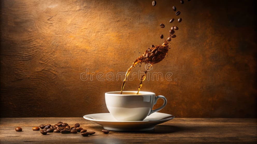 Brown Textured Background Coffee Design Presentation Template Action ...